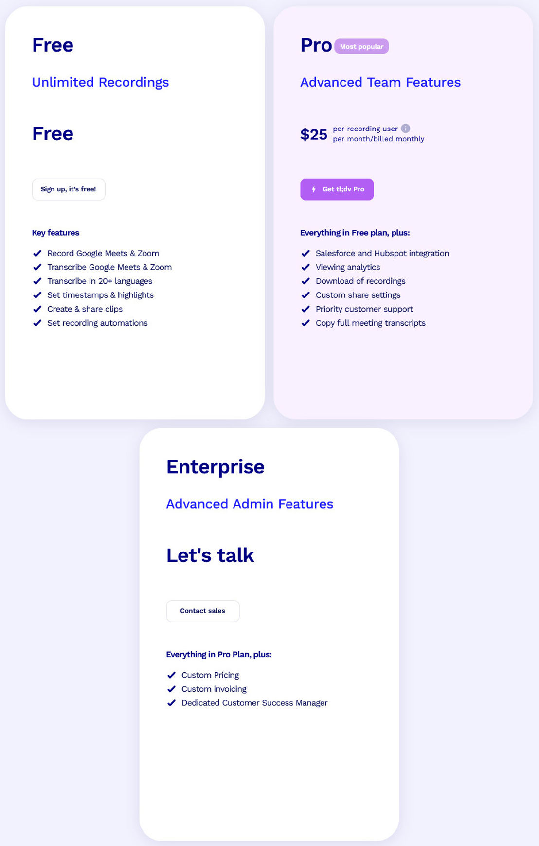 tl;dv Pricing: Detailed Cost & Plans & Alternatives